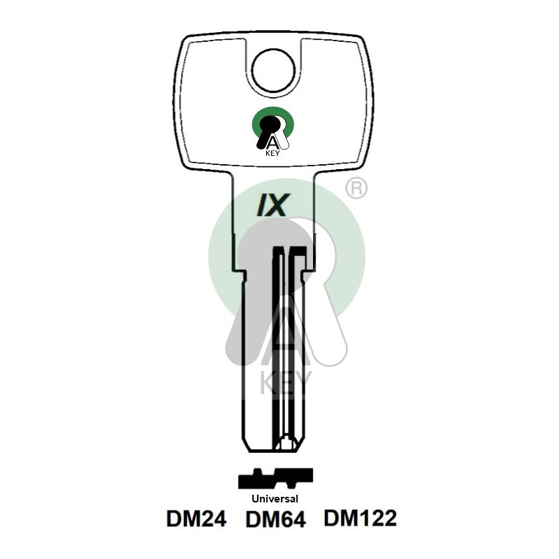 DM24 DM64 DM122 IX Bohrmuldenschlüssel Universalprofil