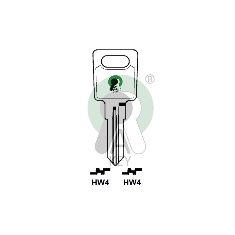 HW4 Silca 1491% UW4R HUW-1 1491% UW4R HUW-1 - Zylinderschlüssel